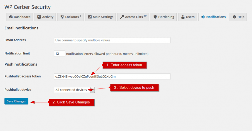 Instant Mobile And Browser Notifications With Pushbullet Wordpress Security Plugin Firewall